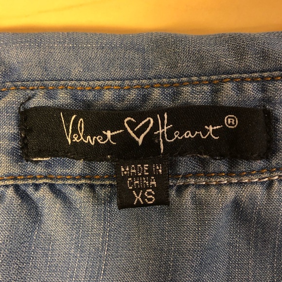 Velvet Heart | Tops | Velvet Heart Denim Shirt | Poshmark